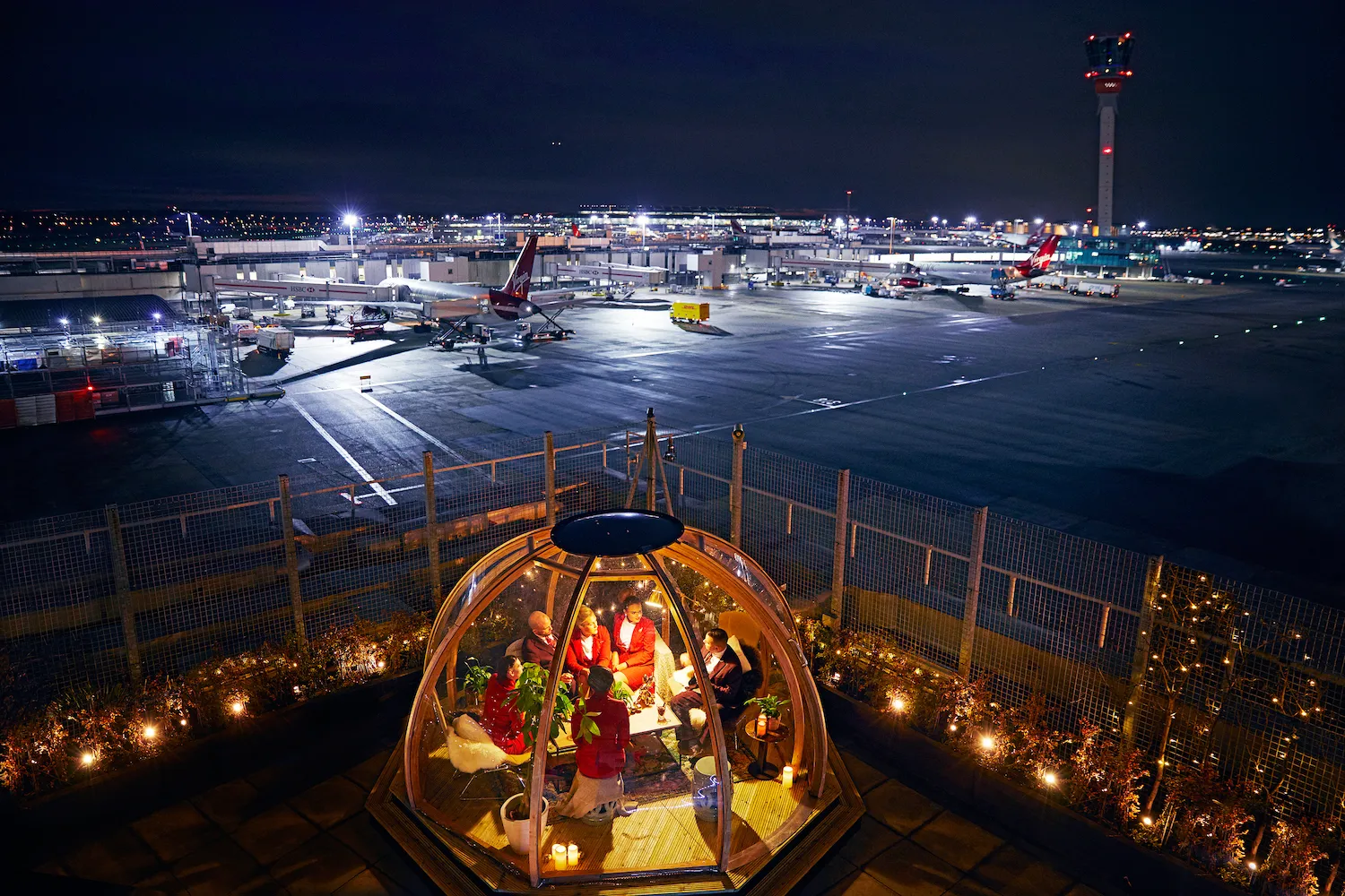 Airport Terminal At Night