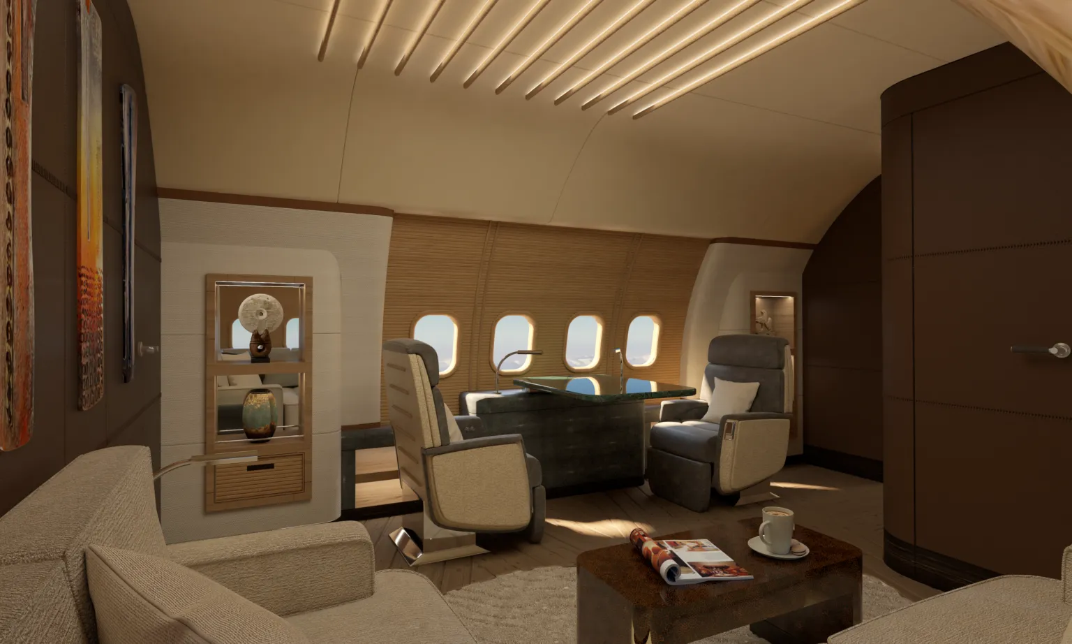 Boeing’s new Mark Berryman BBJ MAX cabins impress - Runway GirlRunway Girl