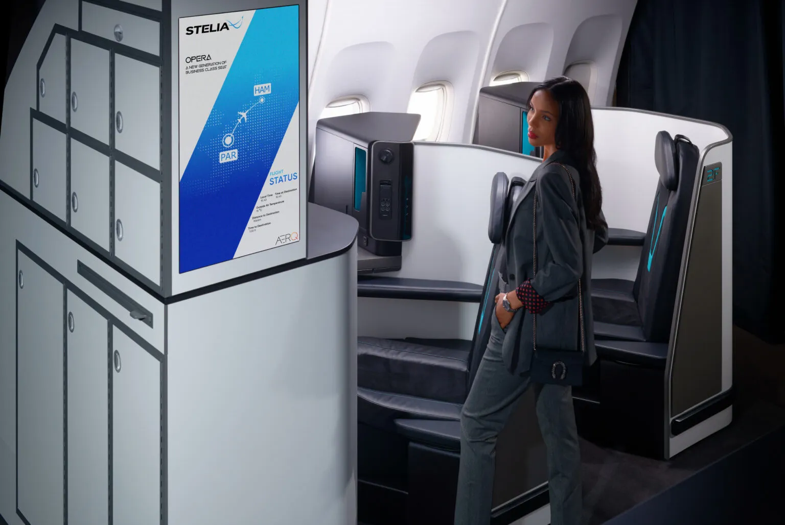 AERQ presents new use cases for OLED screens in the cabinRunway Girl