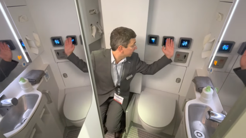 VIDEO: Diehl demos transformation of two lavatories into one PRM lav ... VIDEO: Diehl demos transformation of two lavatories into one PRM lav ...