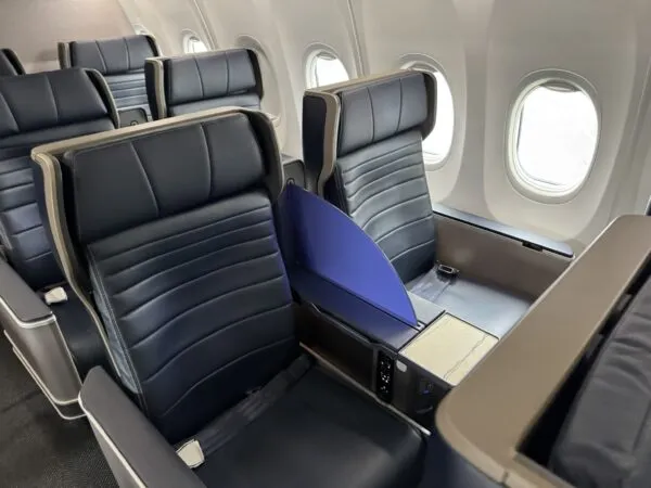 United Airlines' premium chops on display with MAX 8 First ClassRunway Girl